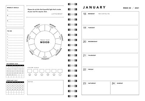 2021 Mood Tracker Planner: Understand Your Emotional Patterns; Create Healthier Mindsets; Unlock a Happier You! (Habit Tracker and Weekly Calendar)