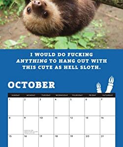 2023 Too F*cking Cute Animals Wall Calendar: A Year of D*mn Adorable Animals (Funny Monthly Calendar & White Elephant Gag Gift for Animal Lovers)