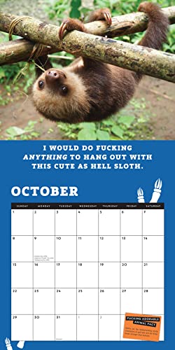 2023 Too F*cking Cute Animals Wall Calendar: A Year of D*mn Adorable Animals (Funny Monthly Calendar & White Elephant Gag Gift for Animal Lovers)