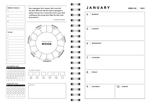 2021 Mood Tracker Planner: Understand Your Emotional Patterns; Create Healthier Mindsets; Unlock a Happier You! (Habit Tracker and Weekly Calendar)