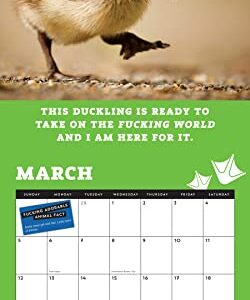 2023 Too F*cking Cute Animals Wall Calendar: A Year of D*mn Adorable Animals (Funny Monthly Calendar & White Elephant Gag Gift for Animal Lovers)