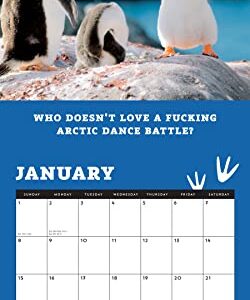 2023 Too F*cking Cute Animals Wall Calendar: A Year of D*mn Adorable Animals (Funny Monthly Calendar & White Elephant Gag Gift for Animal Lovers)