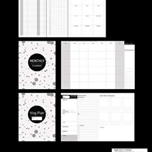 Vlog Plan: Vlogger planner & Organizer 8.5 x 11 " Black cover : Monthly Planner (12 months) & to do a vlog plan ( 100 projects ) , time management, ... , storyboard (Asia Vlog Planning Notebooks)