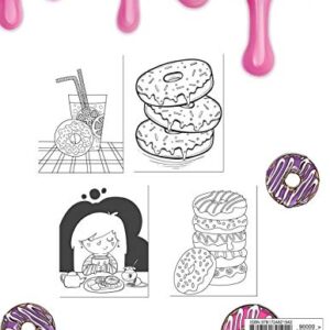 Happy Glaze - Donuts Coloring Book For Kids: Yummy Easy Patterns to Color, Desserts With Sweet Sugar Coating Designs