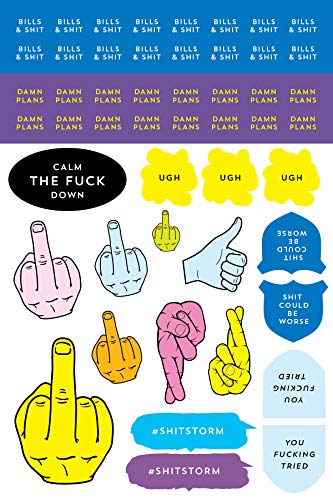 F*cking Planner Stickers: 500+ Funny Adult Stickers to Control Your Sh*t (Journal Variety Pack, White Elephant Gift)