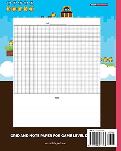 The Game Maker's Level Design Sketchbook: For indie game designers and game artists to sketch out game levels. Each page contains a pixel grid plus ... gift for game developers, designers & artists