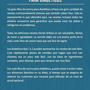 LIBRO DE COCINA COMPLETO PARA DIABÉTICOS En Español / Diabetic Cookbook in Spanish (Spanish Edition)