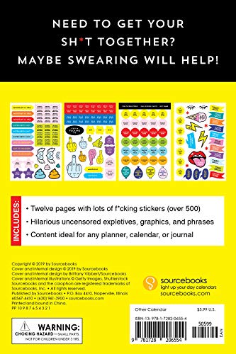 F*cking Planner Stickers: 500+ Funny Adult Stickers to Control Your Sh*t (Journal Variety Pack, White Elephant Gift)