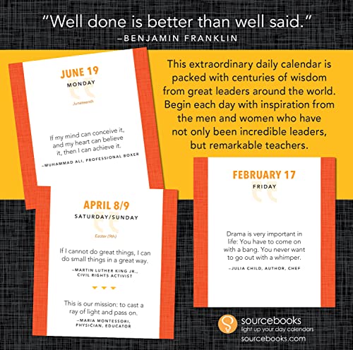 2023 Great Quotes From Great Leaders Boxed Calendar: 365 Inspirational Quotes From Leaders Who Shaped the World (Daily Calendar, Office Desk Gift for Him or Her)