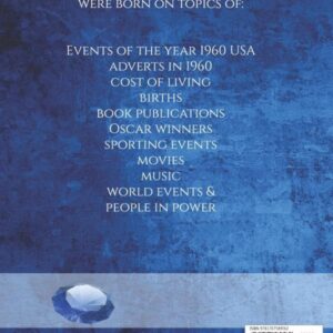 The Year You Were Born 1960 USA: 93 page A4 1960 USA yearbook full of interesting facts about the year you were born including topics on: The Cost of ... Music, Book Publications and People in Power.