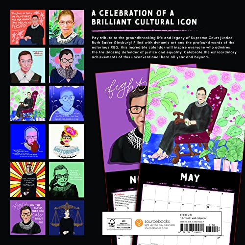 2023 The Legacy of Ruth Bader Ginsburg Wall Calendar: Her Words of Hope, Equality and Inspiration ― A yearlong tribute to the notorious RBG (12-Month Art Calendar)