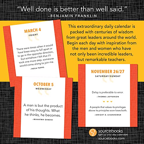 2022 Great Quotes From Great Leaders Boxed Calendar: 365 Inspirational Quotes From Leaders Who Shaped the World (Daily Calendar, Desk Gift for Him, Office Gift for Her)