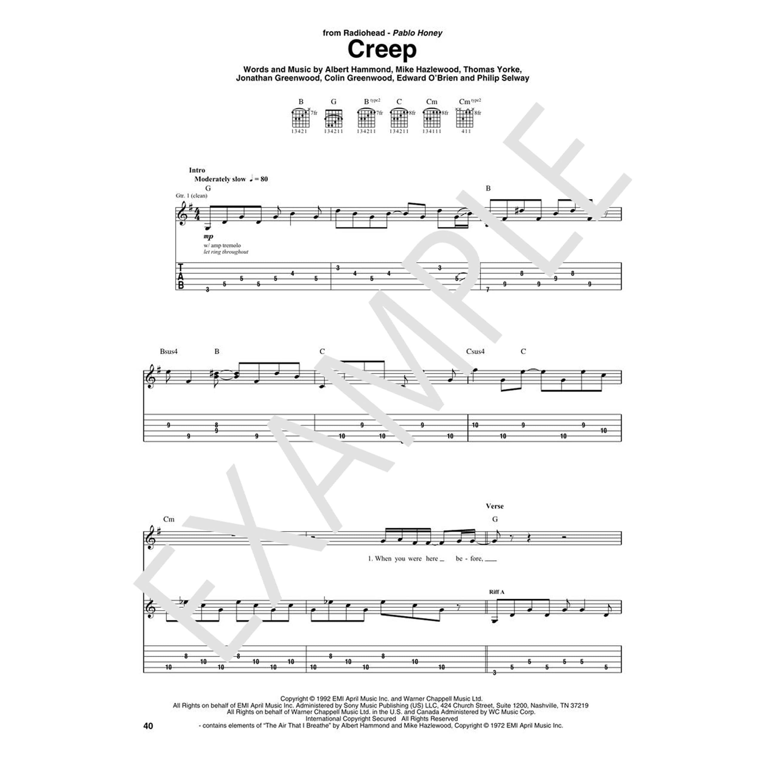 Alternative Rock Guitar Tab Anthology: Guitar Tab Transcriptions with Lyrics of 30 Classics (Guitar Recorded Versions)