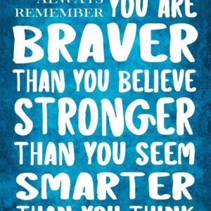 Inspirational Journal to Write In - Always Remember You Are Braver: Than You Believe - Stronger Than You Seem - Smarter Than You Think Journal With ... (8.5 x 11) (Motivational Journals for Women)