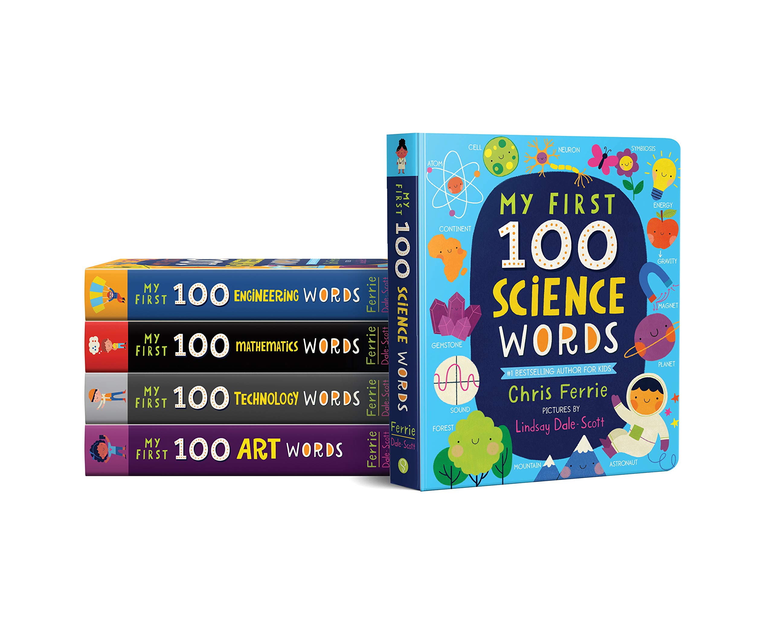 My First 100 STEAM Words Book Set from Baby University: Introduce Babies and Toddlers to Science, Technology, Engineering, Mathematics, Art and More! (My First STEAM Words)