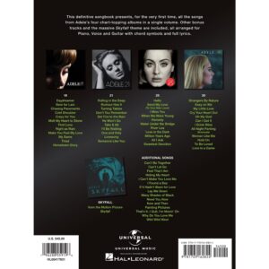 Adele: The Complete Collection - 62 Songs Arranged for Piano, Voice and Guitar