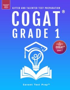 cogat grade 1 test prep: gifted and talented test preparation book - two practice tests for children in first grade (level 7)