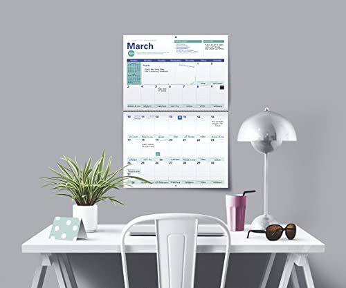 2024 Amy Knapp's Big Grid Family Organizer Wall Calendar: 17-Month Giant Fridge Calendar for Mom with 175+ Stickers (Hanging Family Plan Calendar, Thru December 2024)