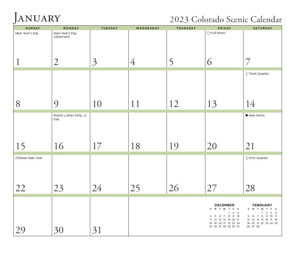 John Fielder's Colorado 2023 Scenic Wall Calendar