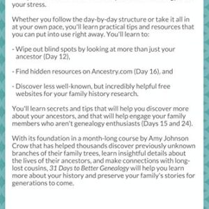 31 Days to Better Genealogy