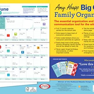 2024 Amy Knapp's Big Grid Family Organizer Wall Calendar: 17-Month Giant Fridge Calendar for Mom with 175+ Stickers (Hanging Family Plan Calendar, Thru December 2024)