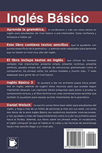 Inglés Básico 3: Textos: Aprende gramática, vocabulario y más con estos textos sencillos en inglés (Spanish Edition)