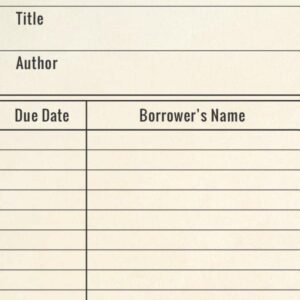 Library Card: Due Date Card Notebook Journal For Librarians Book Lovers