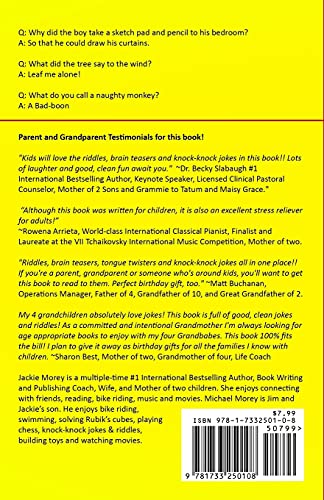 The Amazing Book of Riddles, Jokes, Knock-knock Jokes and Brain Teasers: Loads of FUN, Smiles and Laughter for Kids, Friends, Parents, Grandparents and Relatives (Riddles and Jokes Book Series)