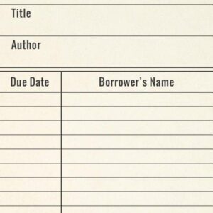 Library Card: Due Date Card Notebook Journal For Librarians Book Lovers