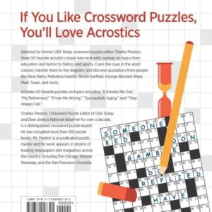 Quote Acrostic Favorites: Features 50 Rewarding Puzzles (Puzzle Books for Fun)