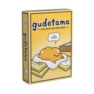 renegade game studios gudetama the tricky egg card game for 2-7 players aged 7 & up, playing time 20 minutes.