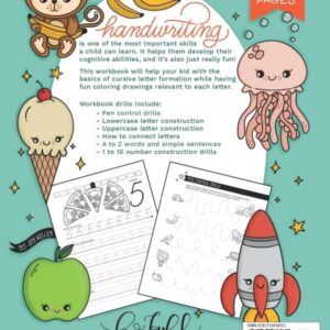 Cursive Handwriting Basics for Kids: A to Z Letter Formation, Connections, Words, and Beginner Sentence Tracing Workbook