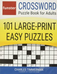 funster crossword puzzle book for adults: 101 large-print easy puzzles