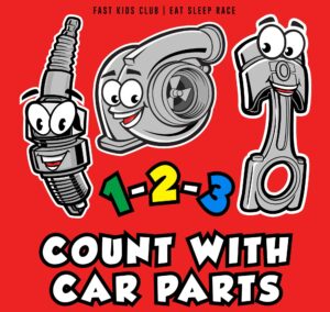 1-2-3 count with car parts (123 baby book, children's book, toddler book, kids book)