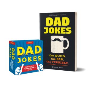 dad jokes 2023 boxed calendar and book gift set: 950+ punderful jokes (humor book & daily calendar, white elephant)