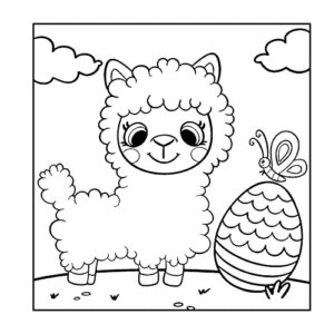 Easter Coloring Book For Kids: Cute and Simple Easter Bunny, Eggs and Spring Illustrations for Kids Ages 4-8, Perfect Easter Basket Stuffer for Young Children