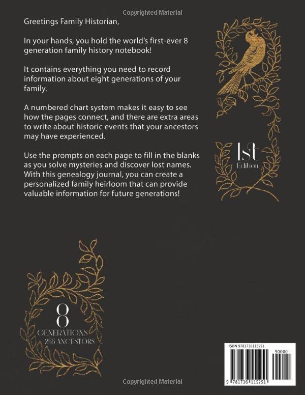 Our Family Tree Index: An 8 Generation Genealogy Journal for 255 ancestors (Our Family Tree • Genealogy Workbook Series)