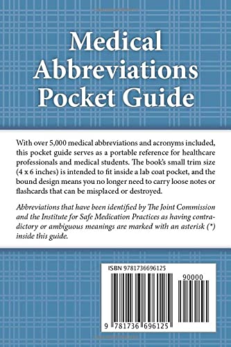 Medical Abbreviations Pocket Guide: 5,000+ Abbreviations and Acronyms for Medical Professionals