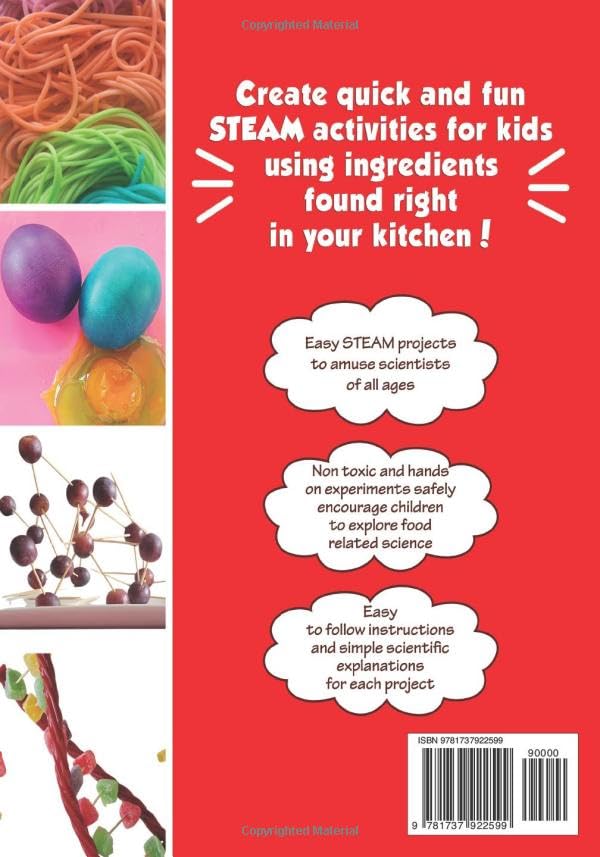 5 Minute Kitchen Experiments: 50 STEAM Projects for Kids Safe Enough to Taste (fun cookbooks for kids ages 4-9)