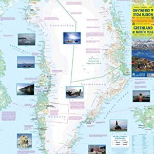 Greenland & North Pole Travel Reference Map 1:3M/1:9M 2018***