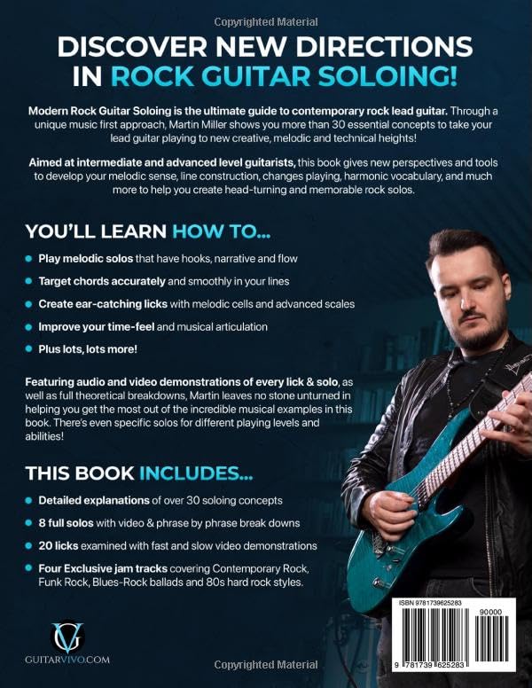 Modern Rock Guitar Soloing: Master Intermediate & Advanced Lead Guitar Concepts, Licks, Theory & Technique for Rock soloing & Improvisation