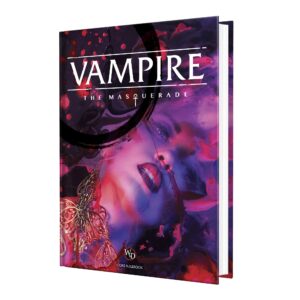 renegade game studios vampire: the masquerade 5th edition roleplaying game core rulebook, 18+, a storytelling game of personal and political horror.