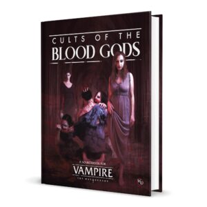 renegade game studios vampire: the masquerade 5th edition roleplaying game cults of the blood gods sourcebook, ages 18+, black