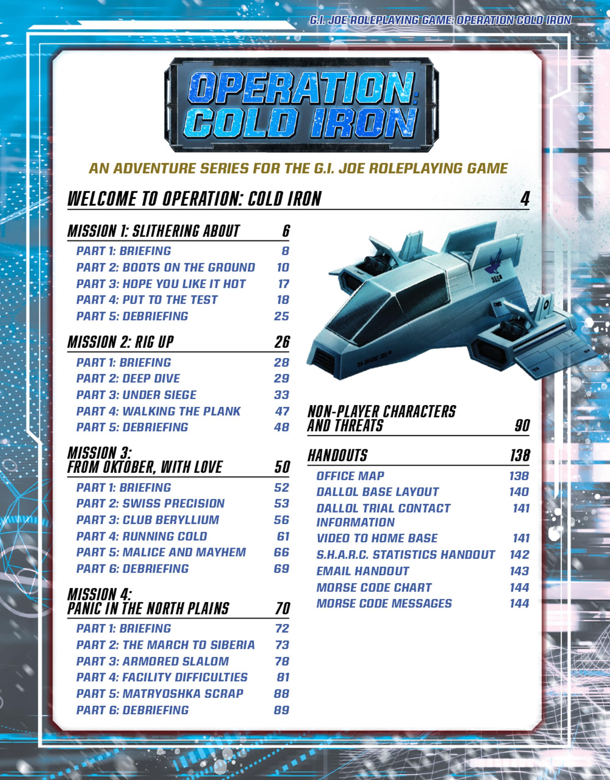 Renegade Games Studios GI Joe RPG Operation Cold Iron ADV Book HC