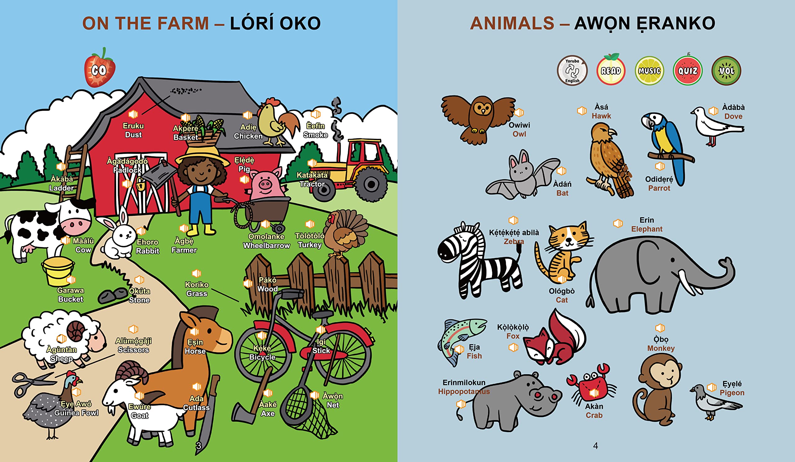 1000+ Must know words in Yoruba Language Vol 1| Illustrated Yoruba-English Dictionary| Learning & Education Toys | Interactive Books| Gifts for Boys & Girls | Sound Book/Audio Book/Talking Book| Musical Book