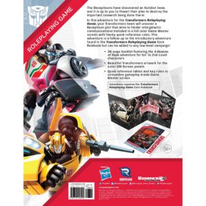 Transformers Roleplaying Game: Beacon Of Hope Adventure & GM Screen - Expansion Adventure For 1st - 2nd Level Players, Includes 36 Page RPG Booklet & Game Master Screen, Tabletop RPG Story & Accessory