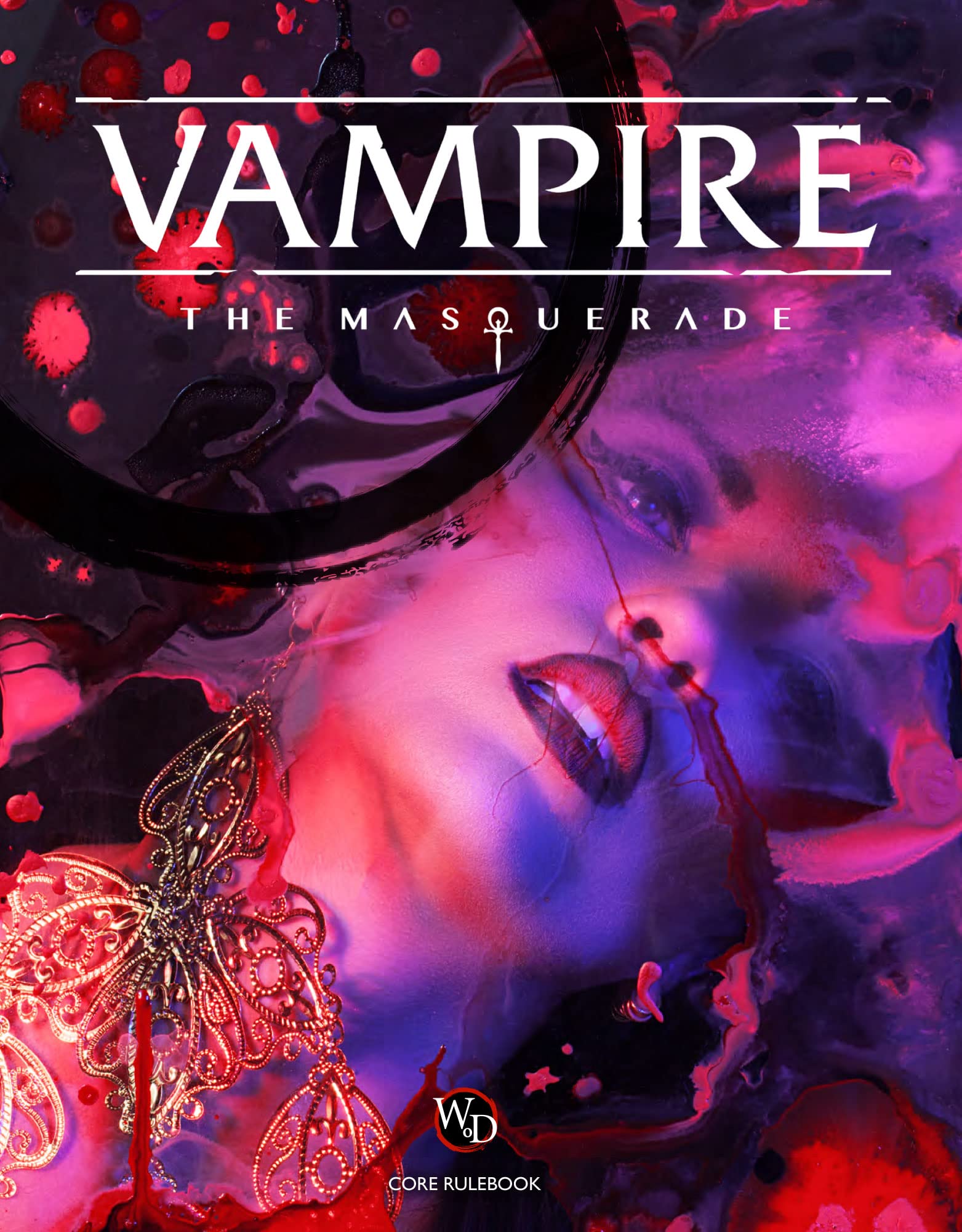 Renegade Game Studios Vampire: The Masquerade 5th Edition Roleplaying Game Core Rulebook, 18+, A Storytelling game of personal and political horror.