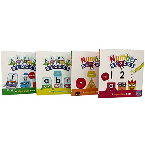 Numberblocks and Alphablocks: My First Numbers and Letters 4 Book Wipe-Clean Box Set (pen included): a set of 4 wipe-clean books (pens included)