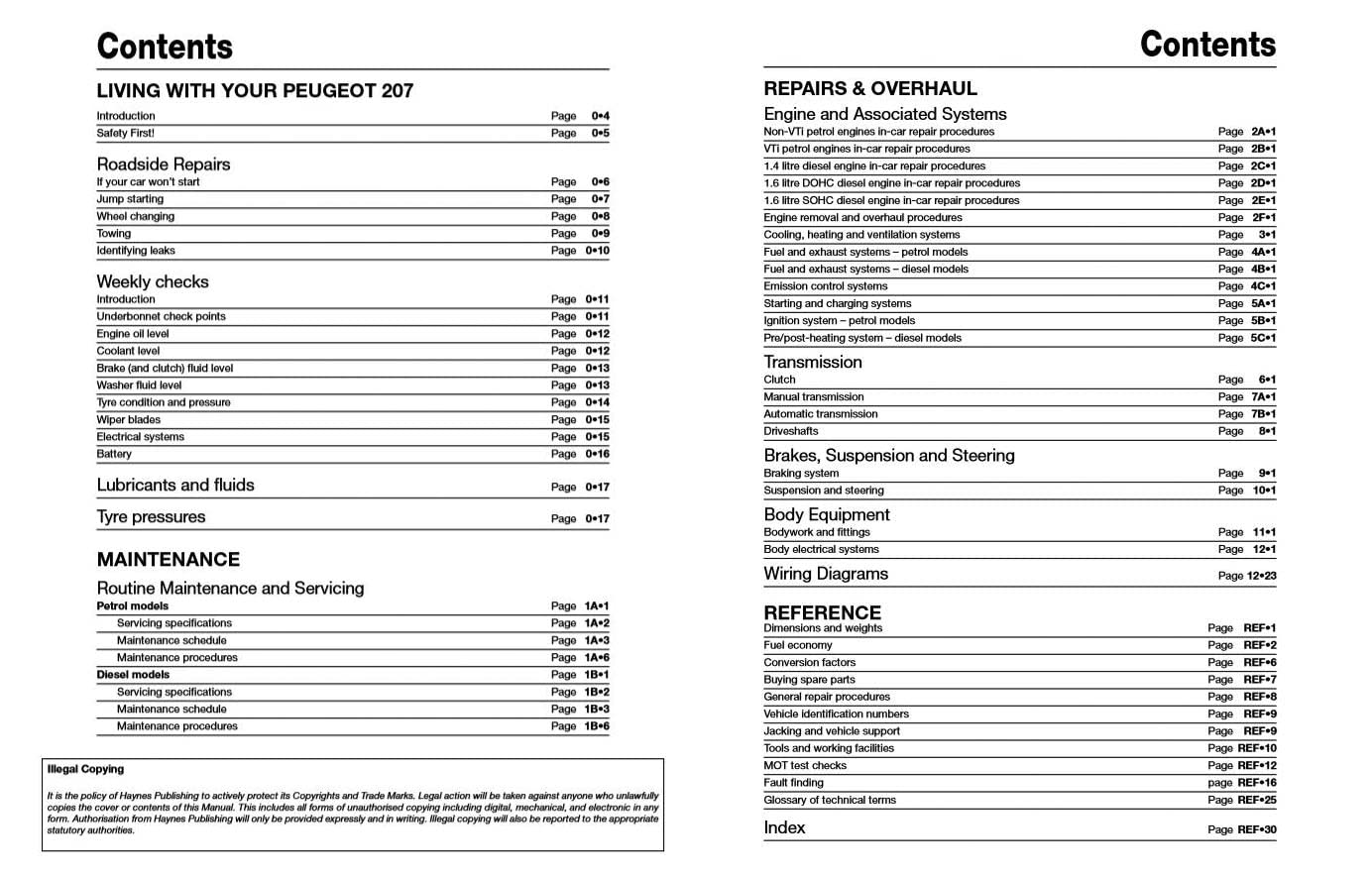 Peugeot 207 Petrol & Diesel 06 - 13 Haynes Repair Manual (Paperback)