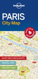 lonely planet paris city map 1